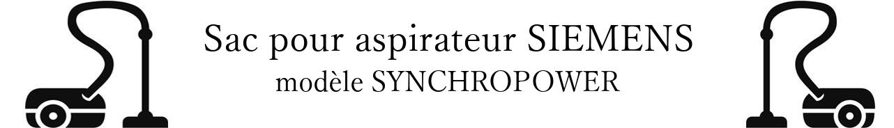 Sac aspirateur SIEMENS SYNCHROPOWER en vente